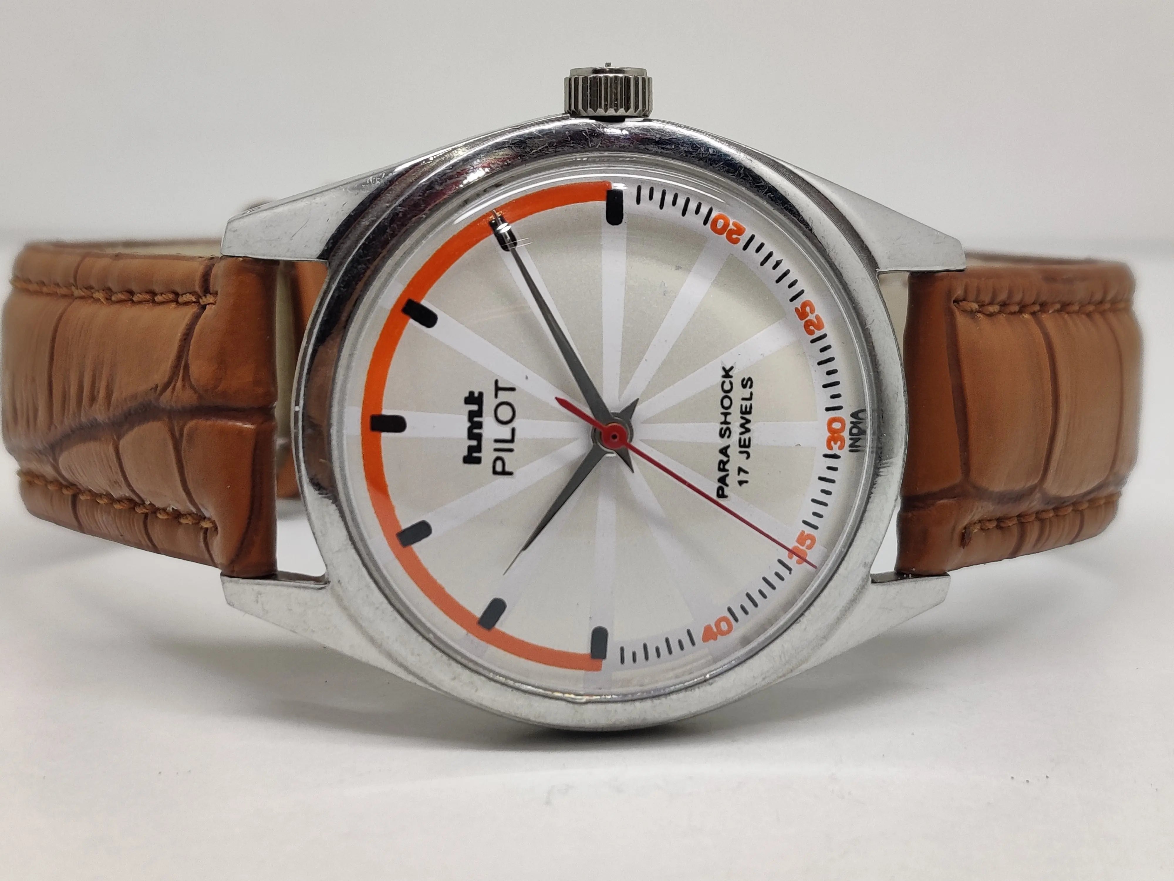 Hmt Pilot Mechanical Handwinding Movement stainless Steel Para Shock ...
