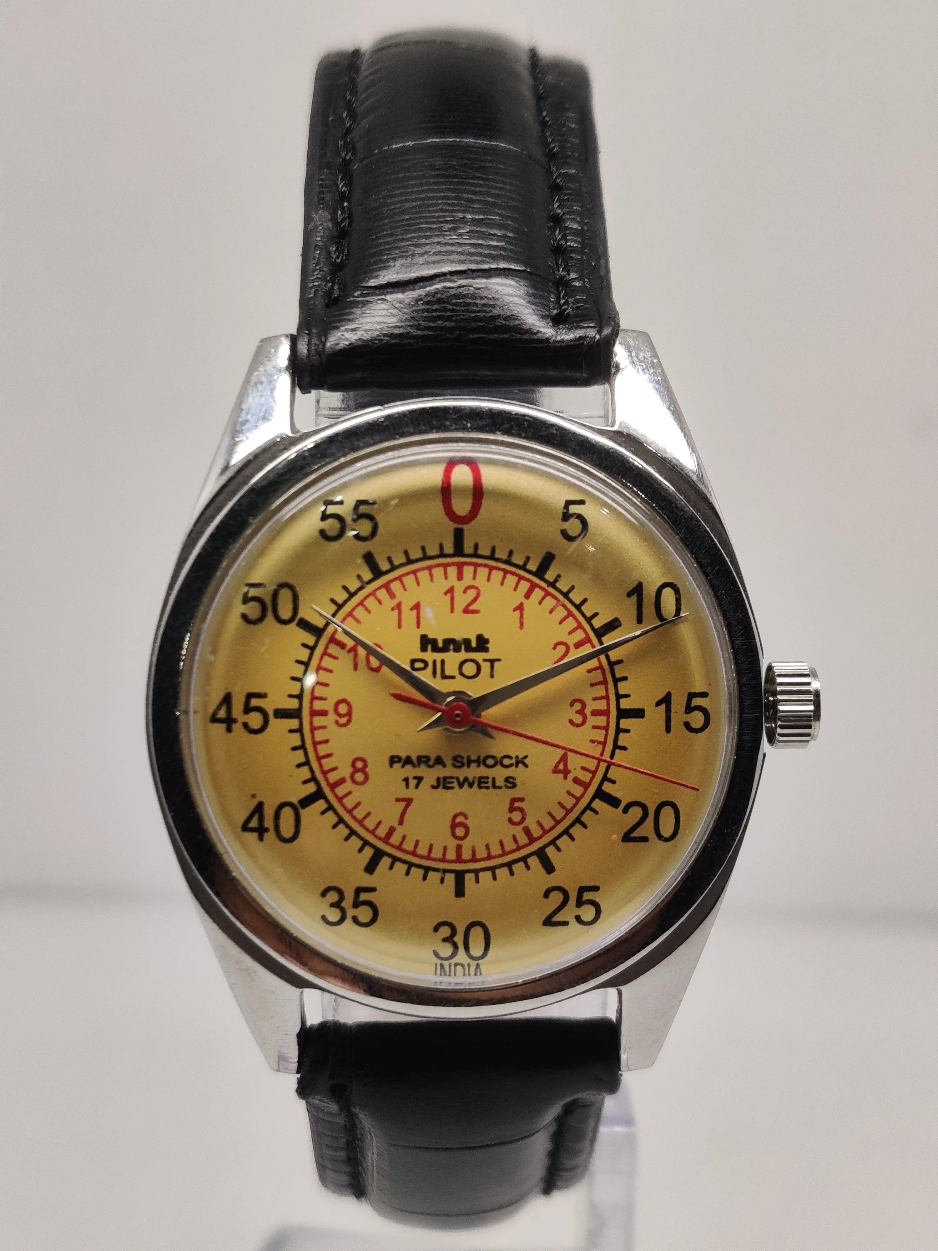 Hmt Pilot Mechanical Handwinding Movement stainless Steel Para Shock ...