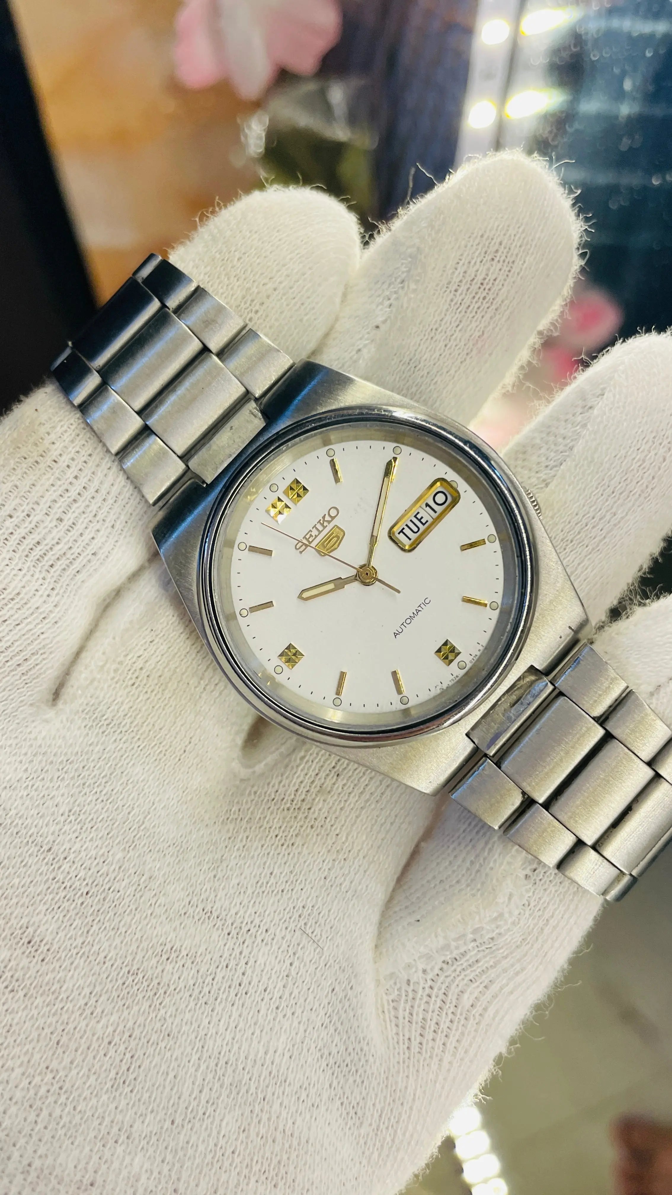 Seiko 5 Automatic Maroon Dial Transparent Back – Classic Vintage Style ...