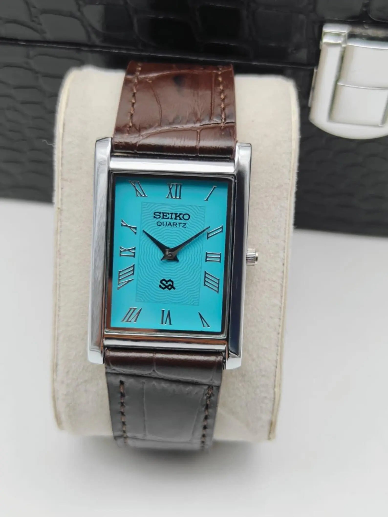 Seiko Formal Dress Watch for Men – Vintage Tank Style Quartz Watch ...