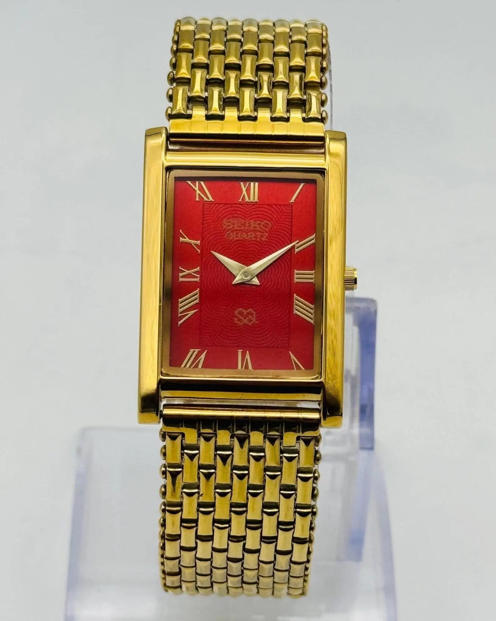 Seiko Rectangular Quartz Watch for Men – Vintage Slim Dress Design ...